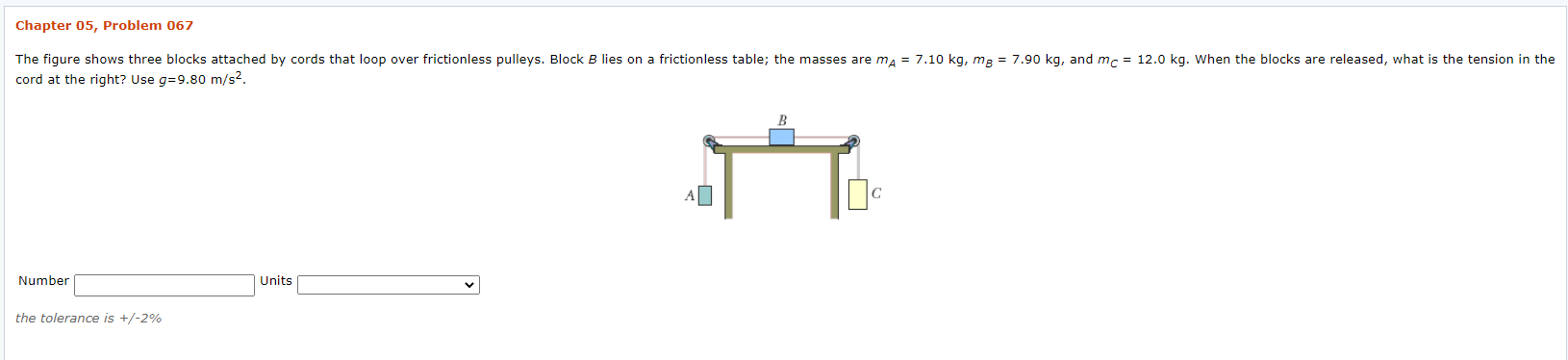 Solved Chapter 05, Problem 067 The figure shows three blocks | Chegg.com