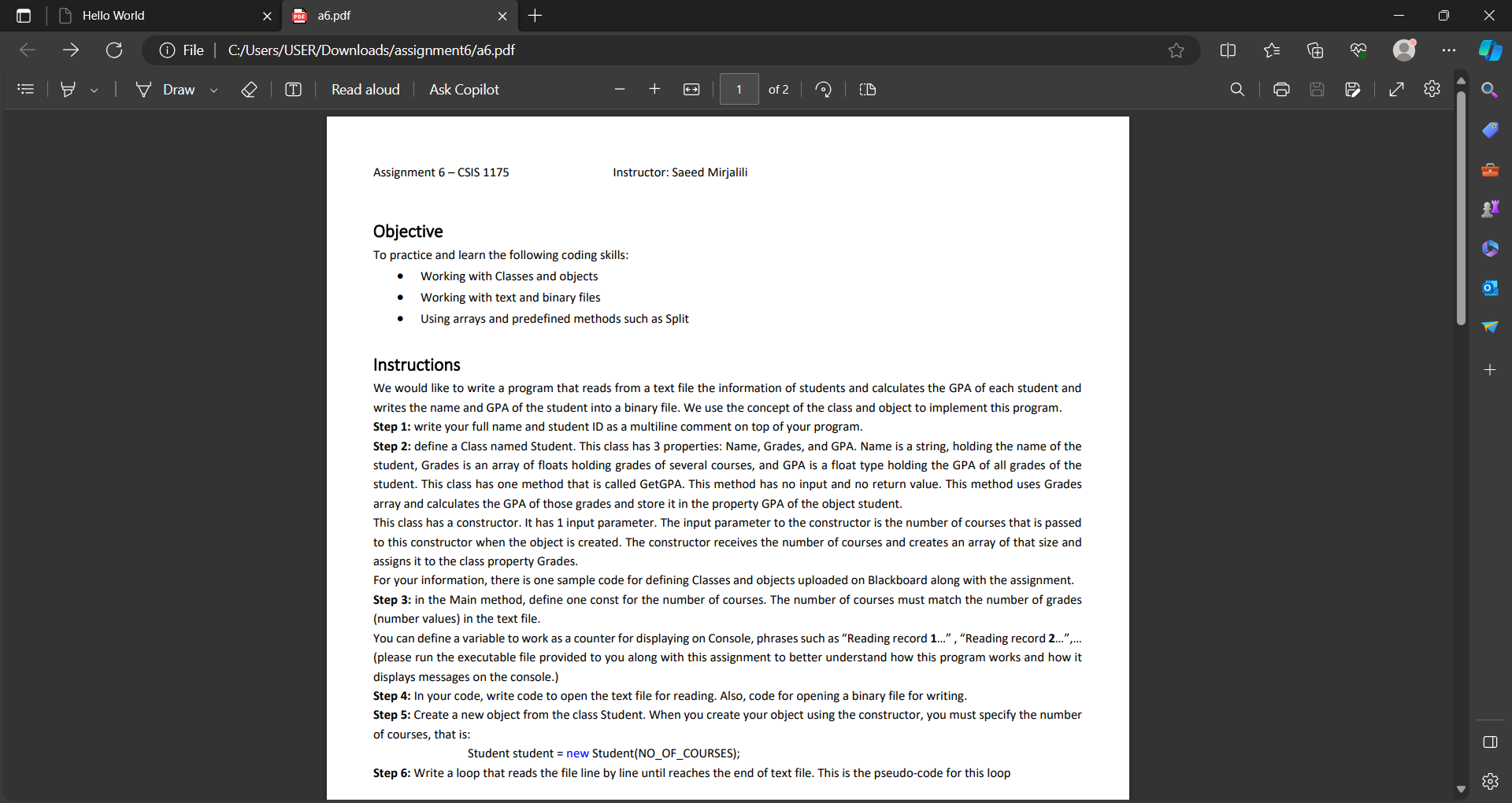 Solved ObjectiveTo practice and learn the following coding | Chegg.com