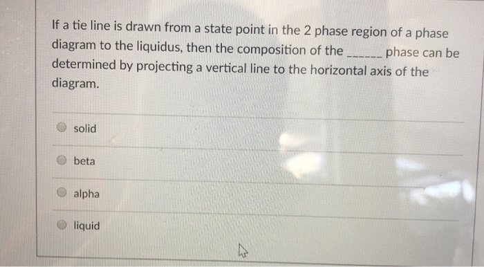 Solved If a tie line is drawn from a state point in the 2 | Chegg.com