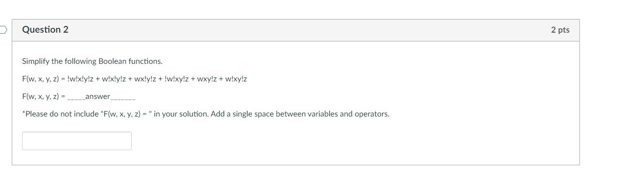 Solved Simplify the following Boolean functions. | Chegg.com