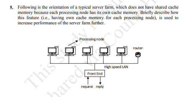 Solved 5. Following is the orientation of a typical server | Chegg.com