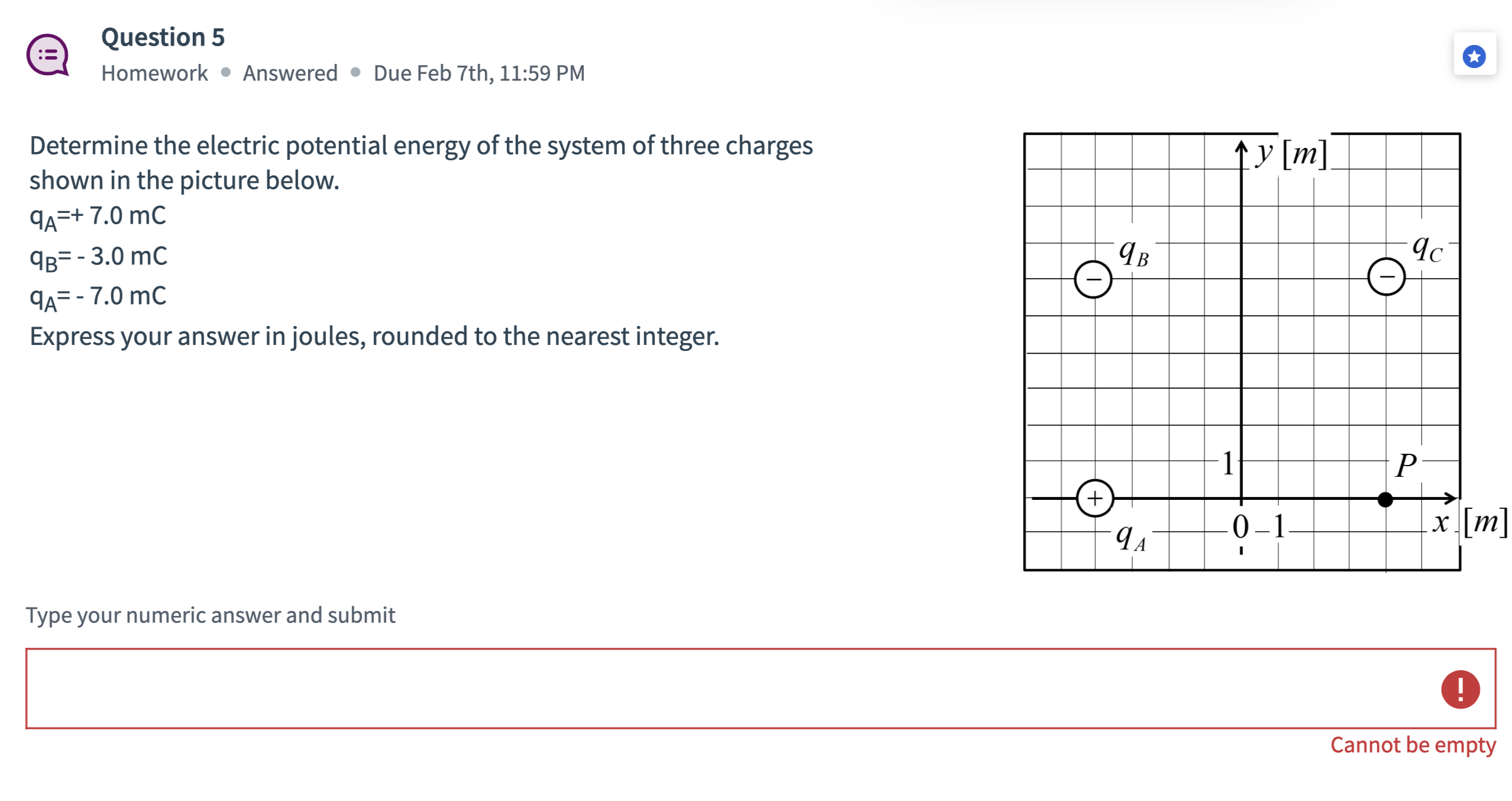 Solved :'Question 5Homework * ﻿Answered * ﻿Due Feb | Chegg.com