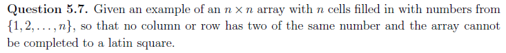 Question 57 Given An Example Of An N X N Array With
