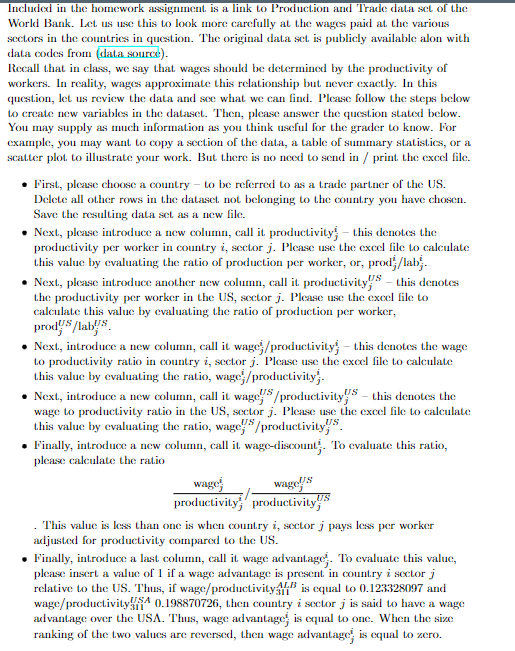 Solved Includex in the homework assignment, is a link to | Chegg.com