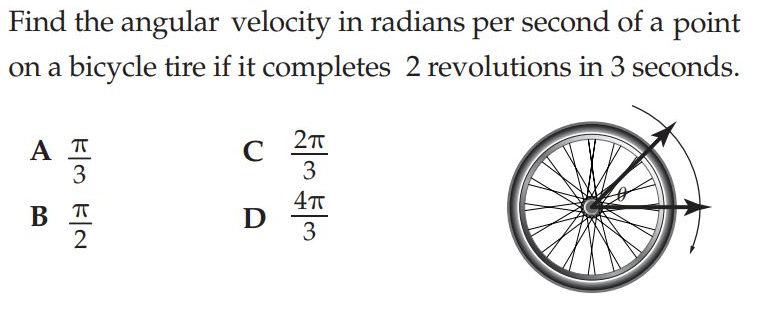 Solved Find the angular velocity in radians per second of a | Chegg.com