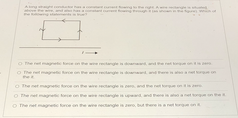 Solved A long straight conductor has a constant current | Chegg.com