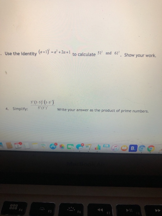Solved Use the identity (a+1) --' +2a+1 to calculate 51' and | Chegg.com