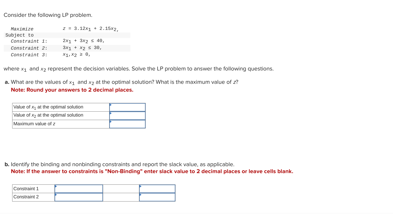 D What Is The Range Of Optimality For The Two