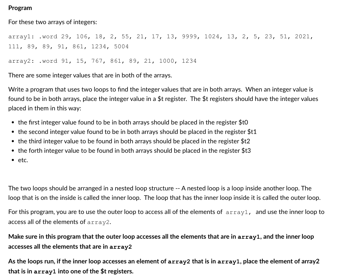 Solved 111,89,89,91,861,1234,5004 array2: .word | Chegg.com