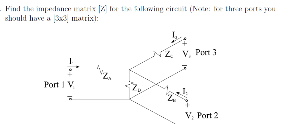 Solved Find the impedance matrix [Z] for the following | Chegg.com