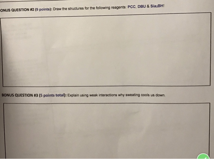 Solved ONUS QUESTION #2 (9 points): Draw the structures for | Chegg.com