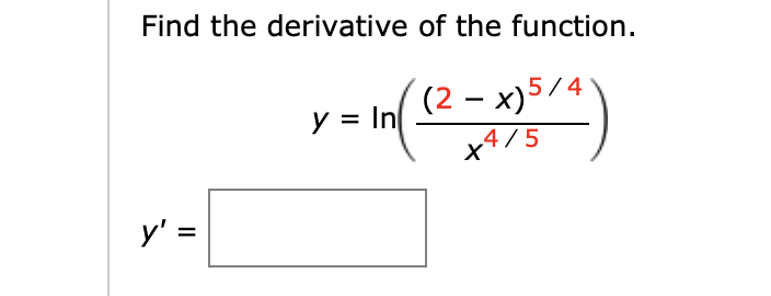 Solved Find the derivative of the | Chegg.com