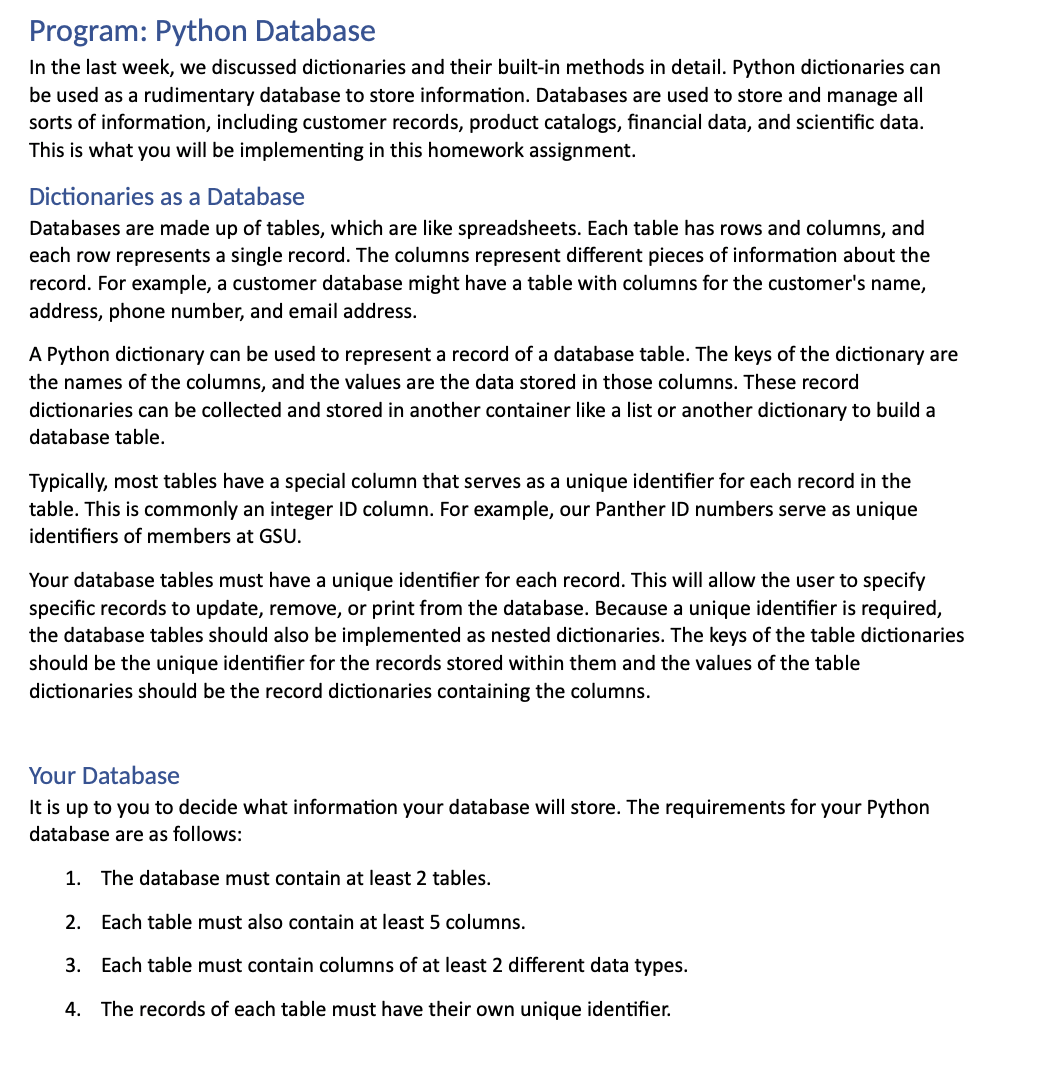 Solved each row represents a single record. The columns | Chegg.com