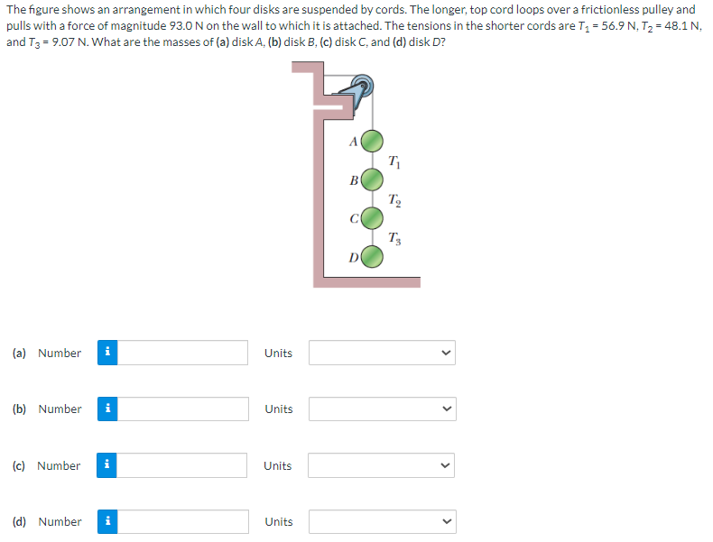 Solved The figure shows an arrangement in which four disks | Chegg.com