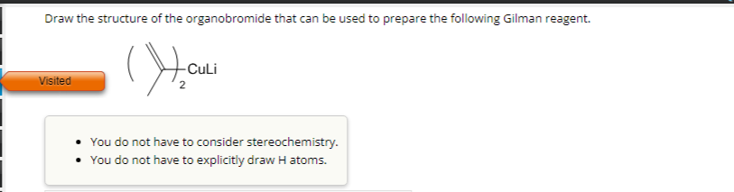 Solved Draw the structure of the organobromide that can be | Chegg.com