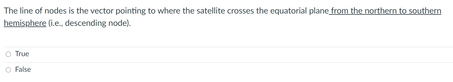 Solved The line of nodes is the vector pointing to where the | Chegg.com