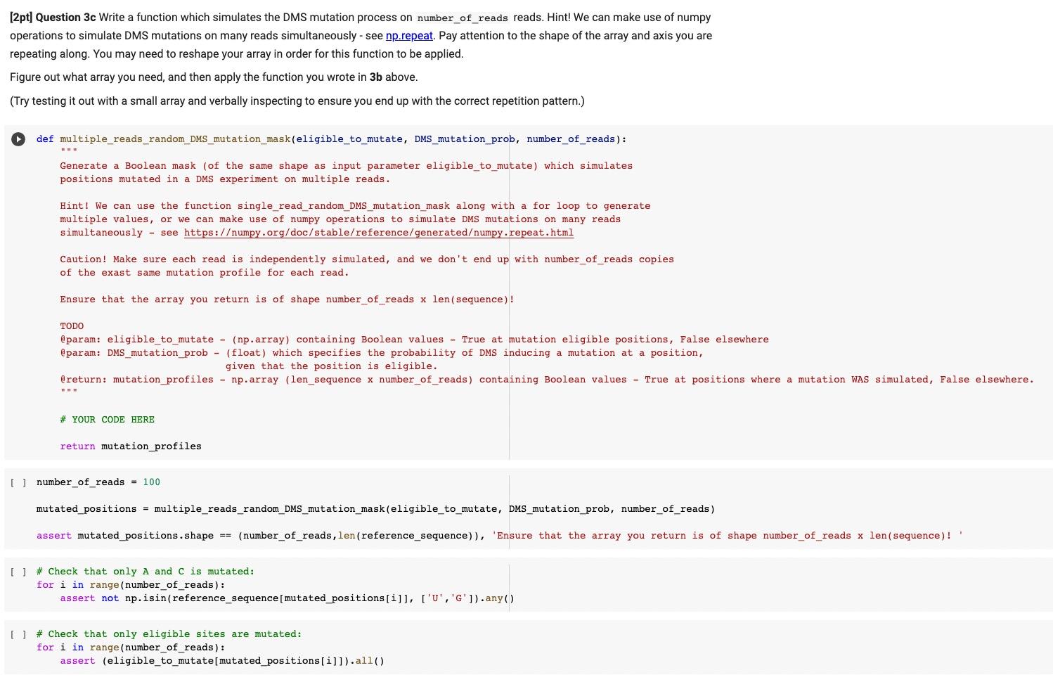3. Simulating DMS Mutations based on sequence | Chegg.com