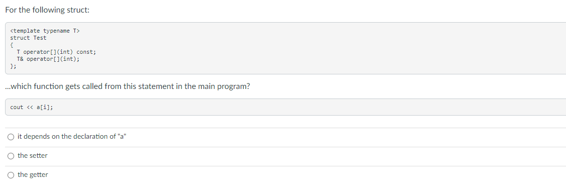 Solved For The Following Struct Struct Test T