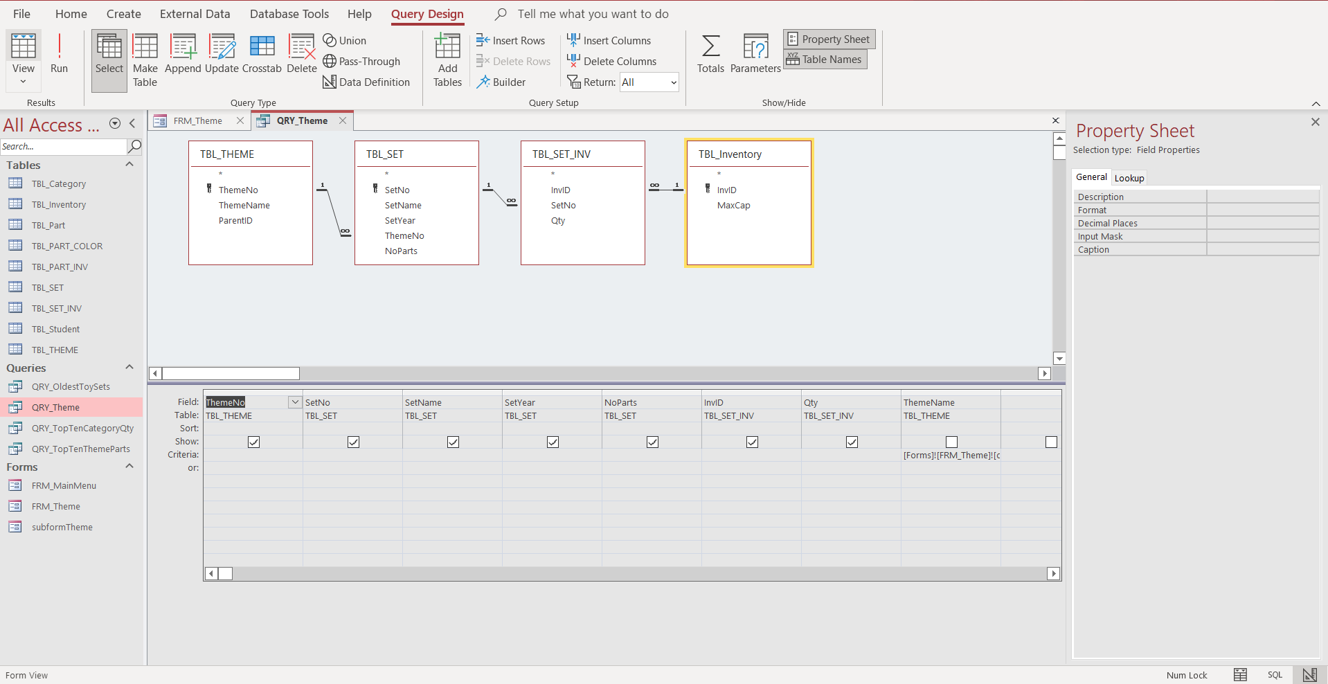 Solved I am building a form with a sub-form in MS Access. | Chegg.com