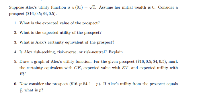 Solved Simply assume that the probability-weighting function | Chegg.com