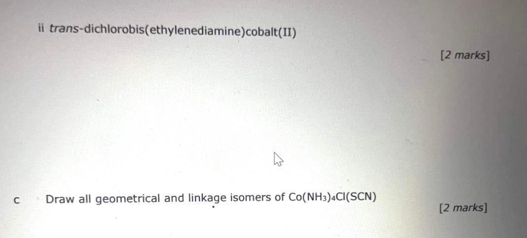 Solved Question 37 a Name the following coordination | Chegg.com