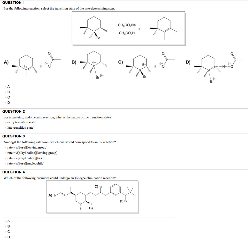 Solved QUESTION 1 For the following reaction, select the | Chegg.com