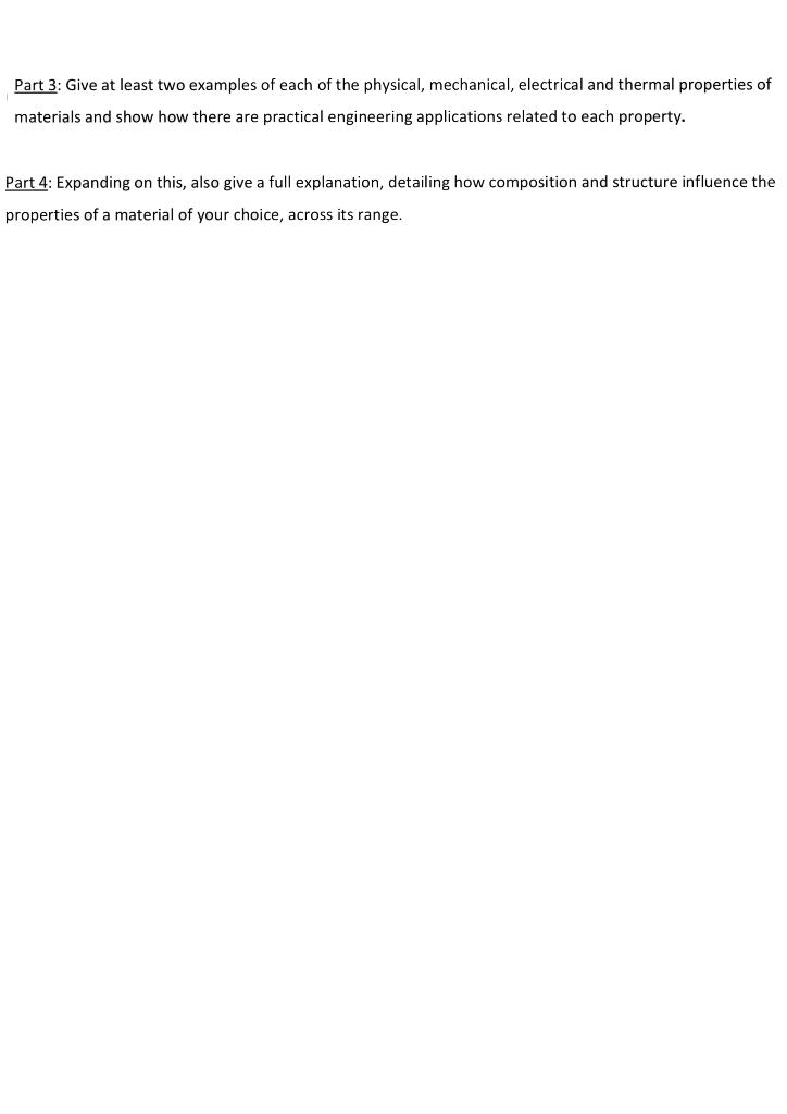 Solved Part 3: Give at least two examples of each of the | Chegg.com