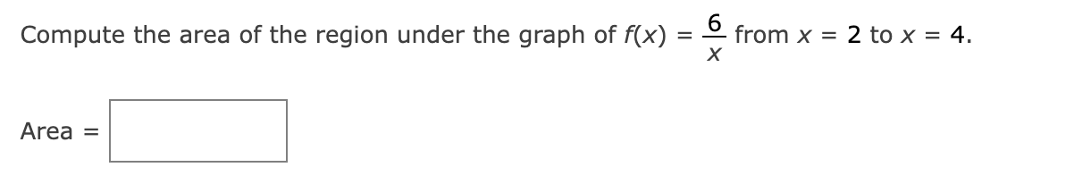 Solved Compute the area of the region under the graph of | Chegg.com