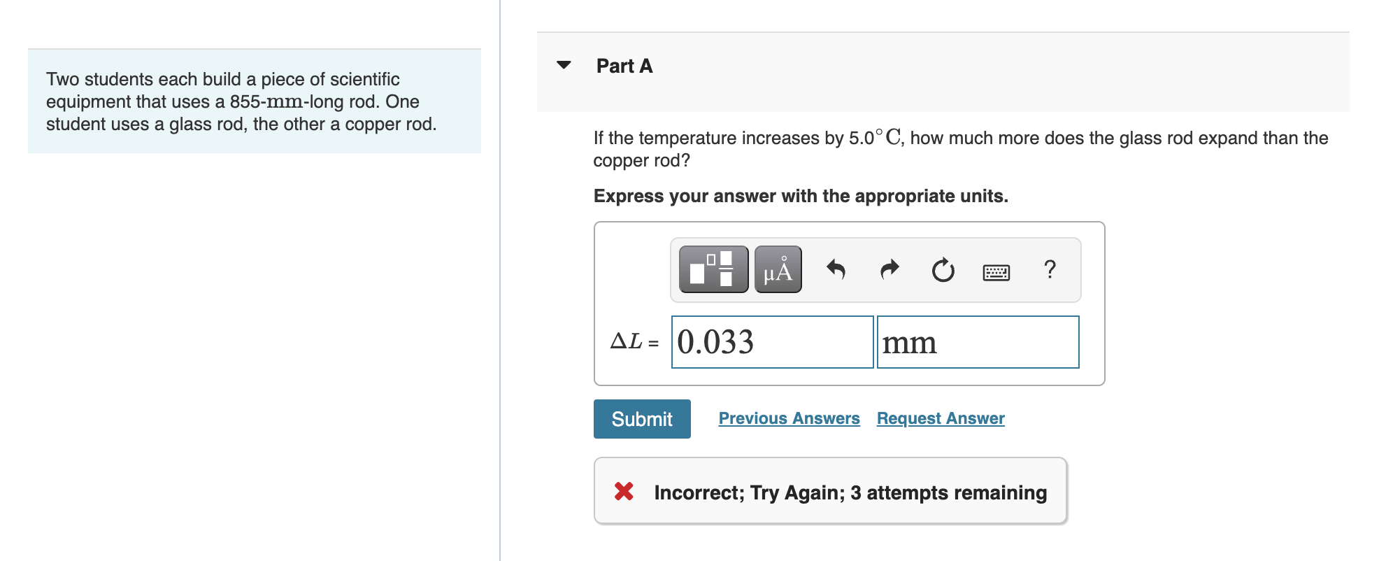 Solved Two students each build a piece of scientific Part A | Chegg.com