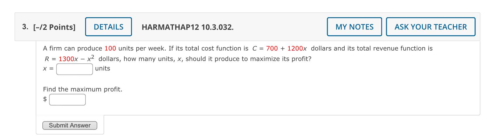 Solved A firm can produce 100 units per week. If its total | Chegg.com