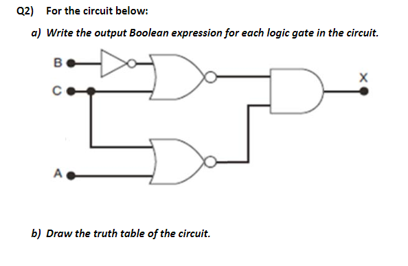 Solved Q2) For the circuit below: a) Write the output | Chegg.com