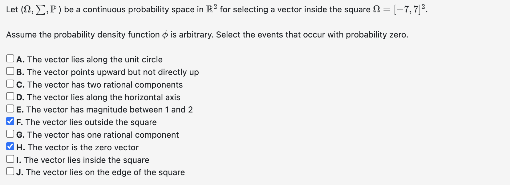 Solved Let (Ω,∑??,P) ﻿be a continuous probability space in | Chegg.com