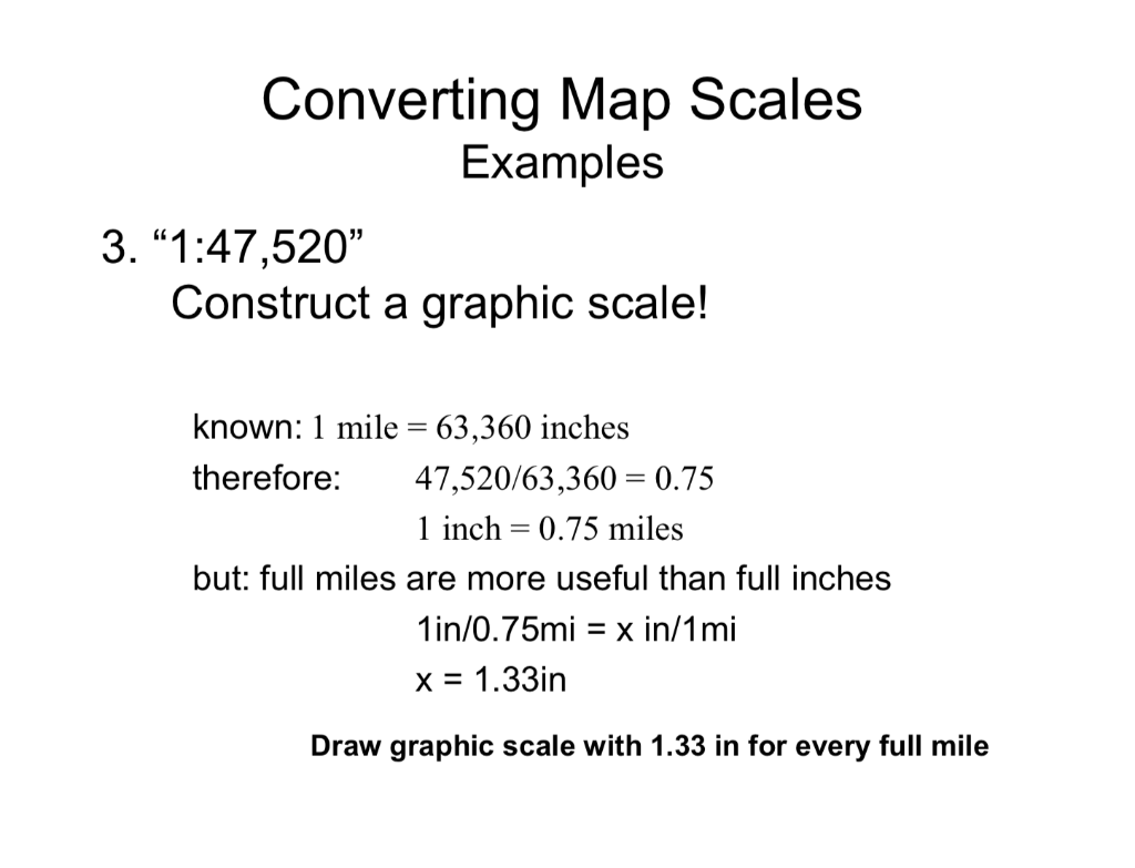 Converting Map Scales Examples 3. "1:47,520" | Chegg.com