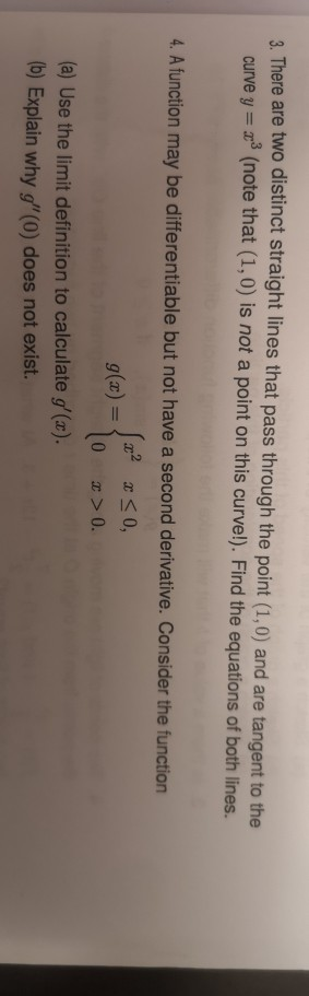 Solved 3. There are two distinct straight lines that pass | Chegg.com