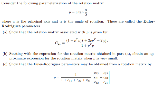 Consider the following parameterization of the | Chegg.com