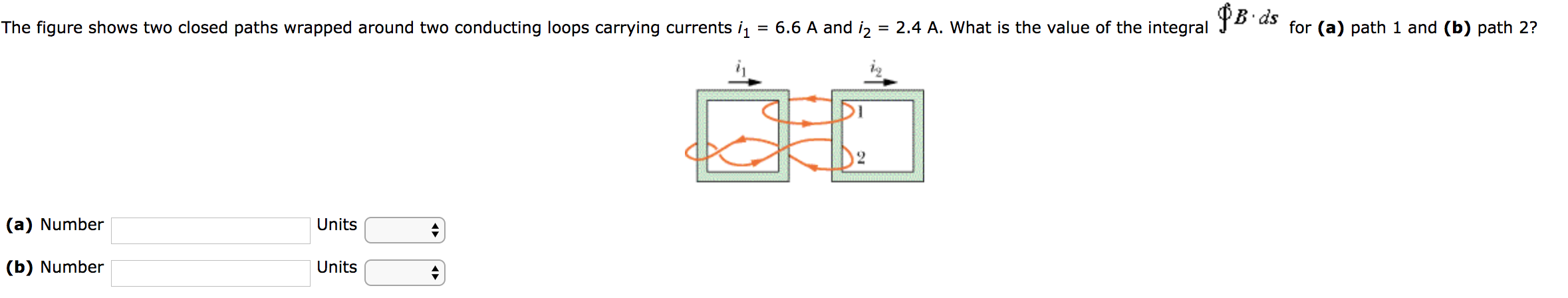 Solved The figure shows two closed paths wrapped around two | Chegg.com
