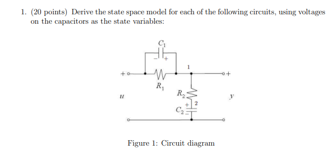 1. (20 points) Derive the state space model for each | Chegg.com
