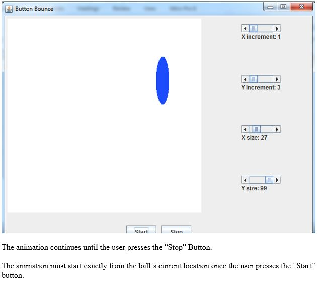 Solved Create a Java class named ButtonBounce (stored in | Chegg.com