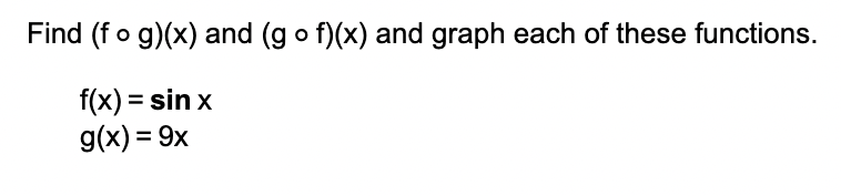 Solved Find (fog)(x) and (gof)(x) and graph each of these | Chegg.com