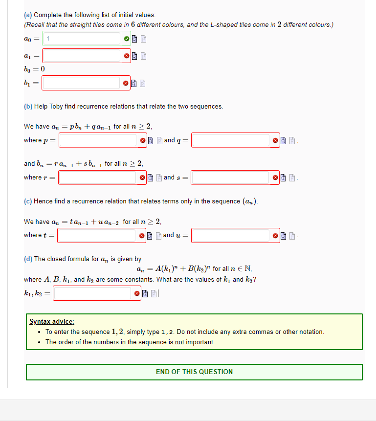 Solved Syntax advice: - Always use * for multiplication. For | Chegg.com