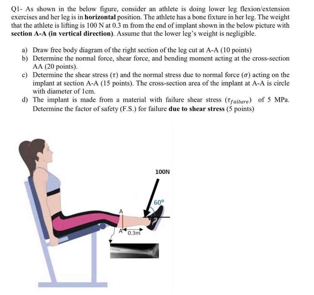 Solved Q1- As shown in the below figure, consider an athlete | Chegg.com