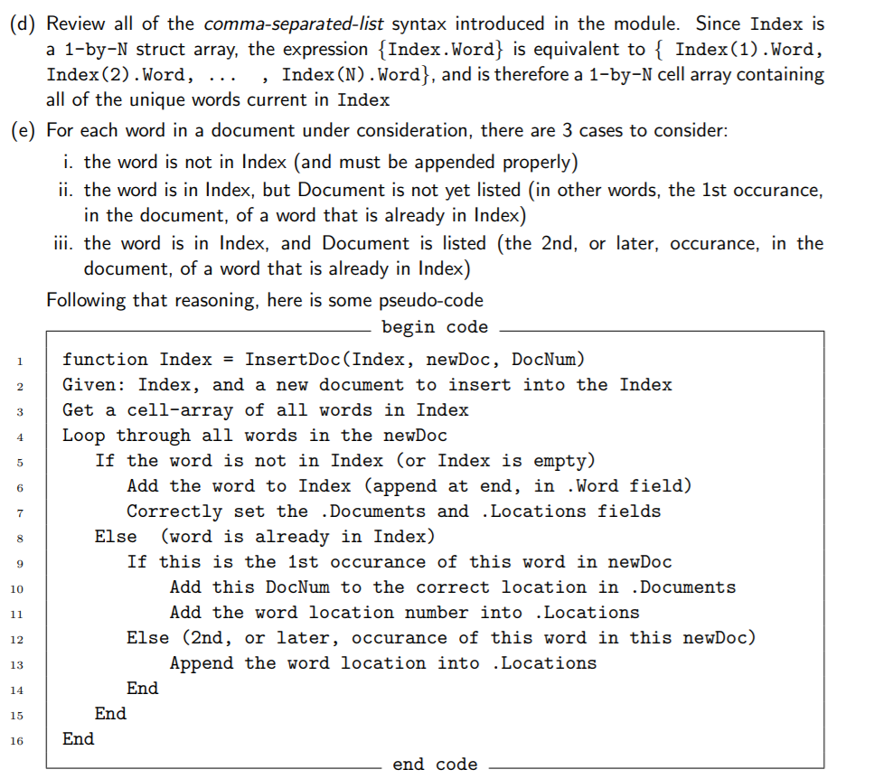 Solved First Write A Function Named Initializeindexm With 