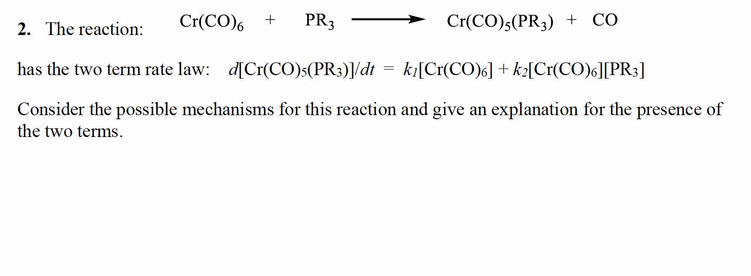 Solved The reaction: | Chegg.com