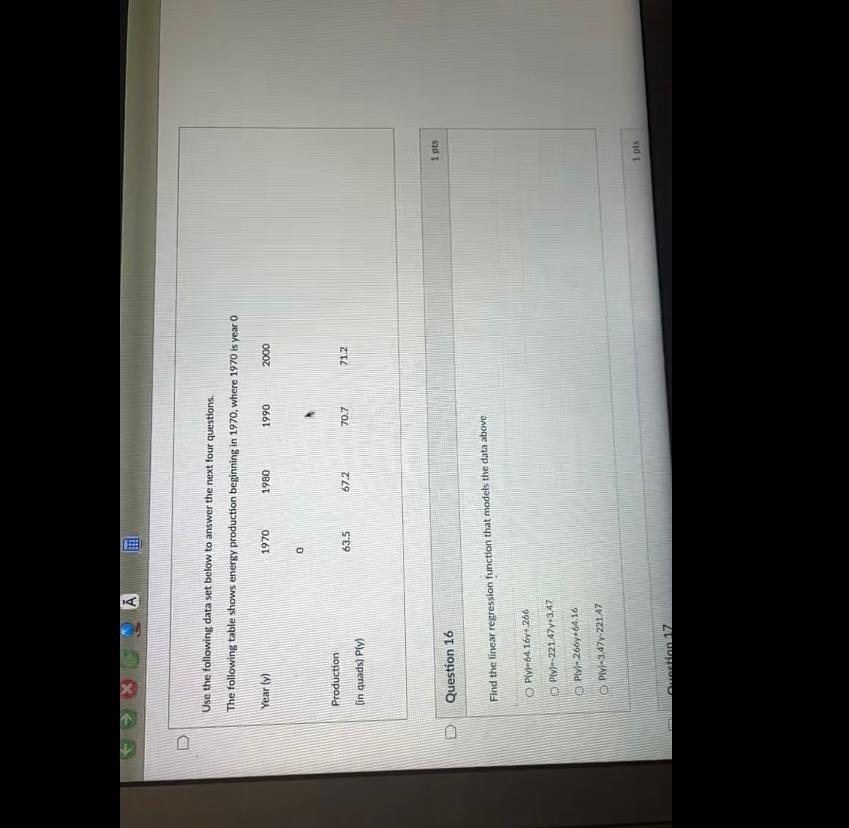 Solved Use the following data set below to answer the next | Chegg.com