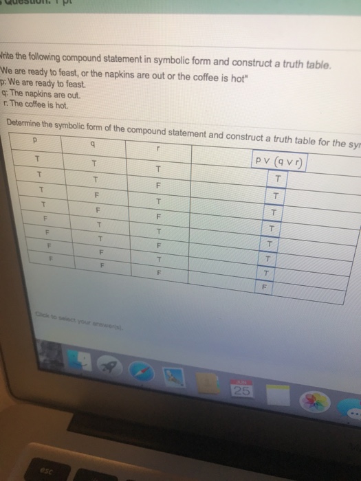 Solved lite the following compound statement in symbolic | Chegg.com