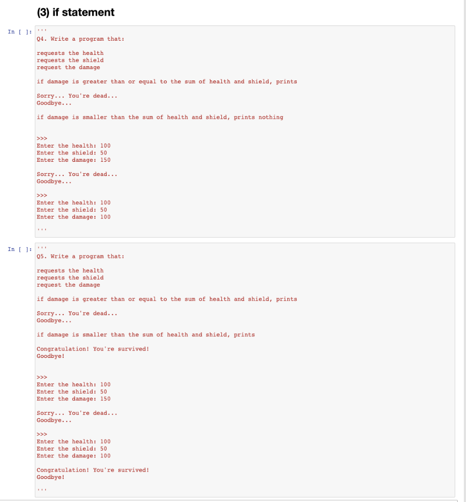 Solved Q4. Write a program that: requests the health | Chegg.com