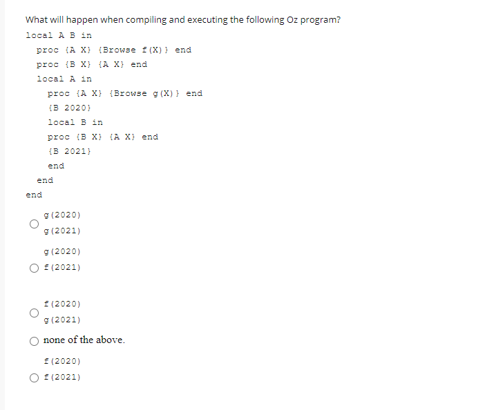 Solved What will happen when compiling and executing the | Chegg.com