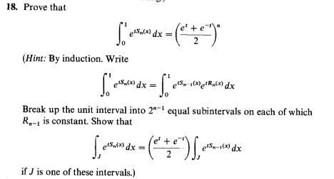 18. Prove that ∫01etSn(x)dx=(2et+e−t)n (Hint: By | Chegg.com