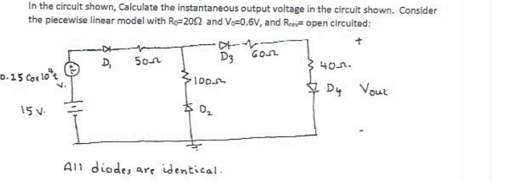 Solved In the circuit shown, Calculate the instantaneous | Chegg.com