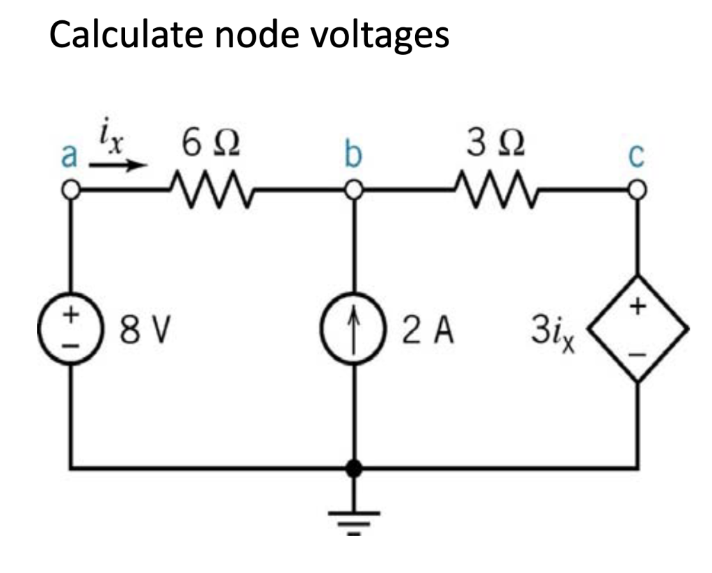 Solved Calculate node voltages | Chegg.com Solved Calculate node voltages | Chegg.com